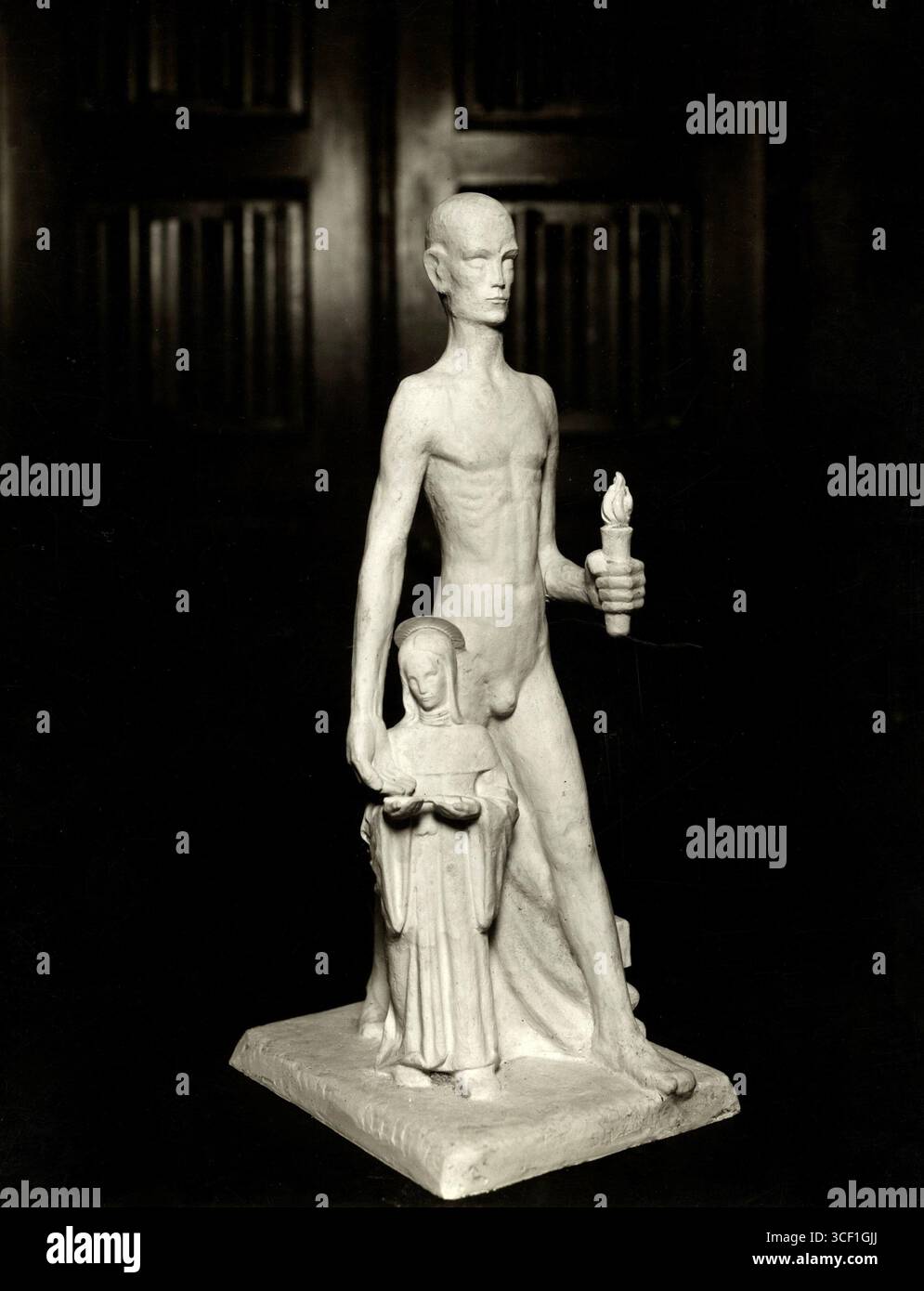 Statue by Dutch sculptor Hildo Krop (1884-1970), representing Saint ...
