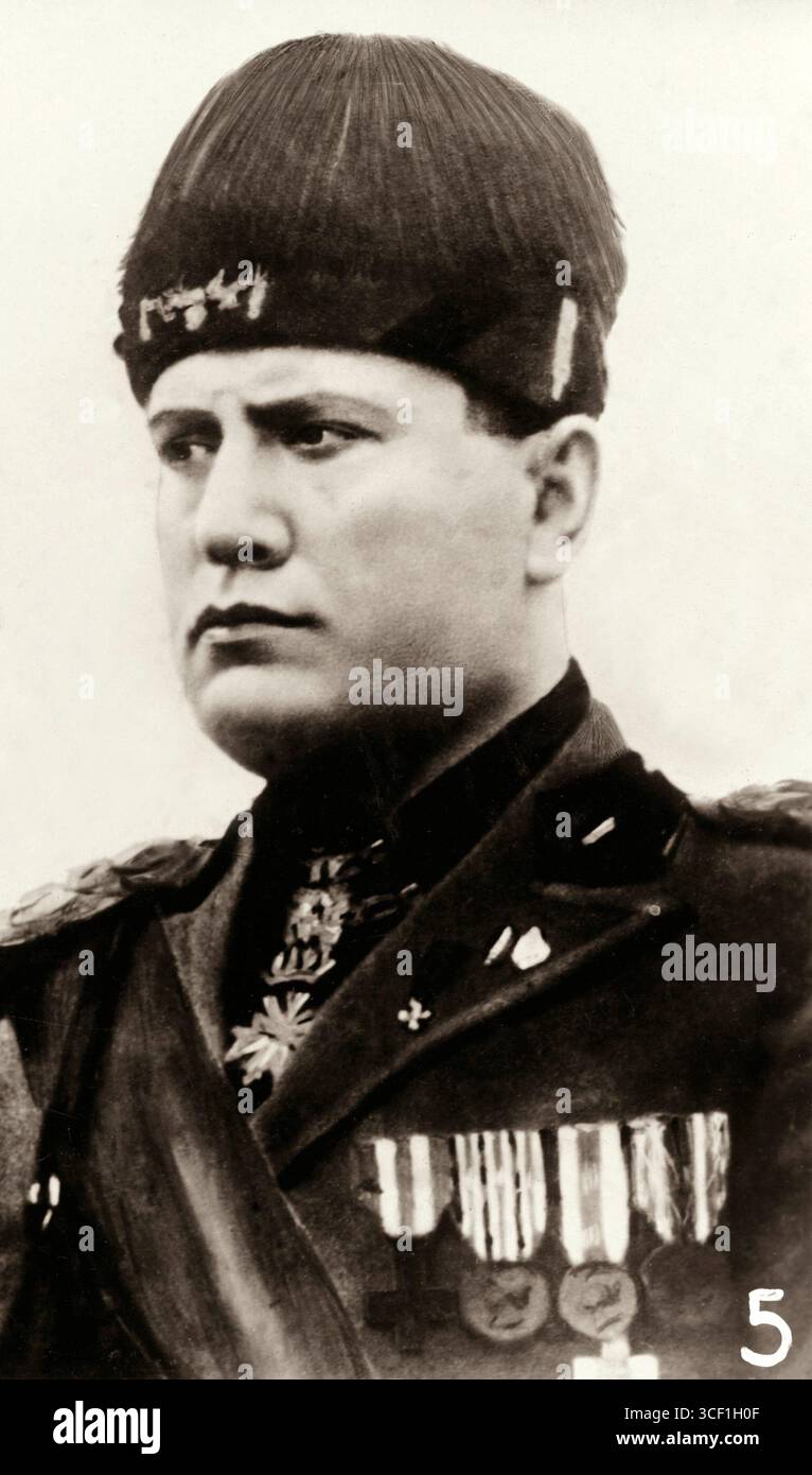 Benito Mussolini (1883-1945), known as Il Duce, was an Italian teacher ...