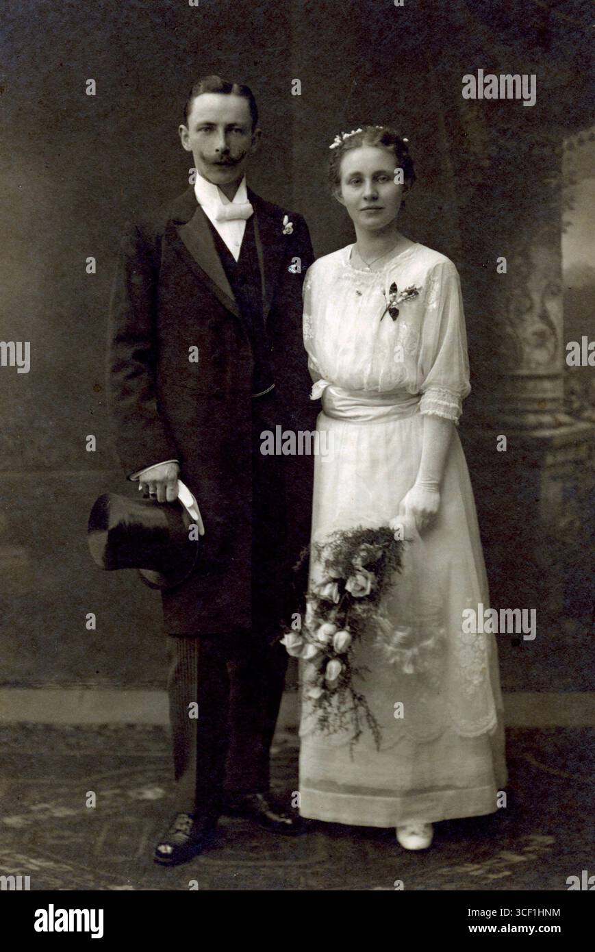 A wedding couple poses for a photograph in Zwolle, Netherlands, on May ...