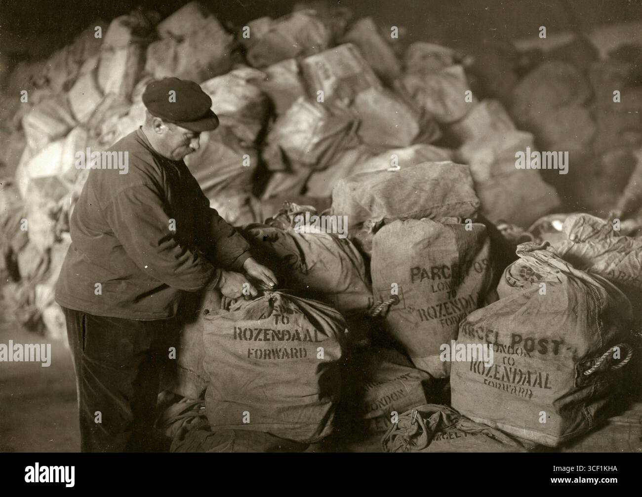 Large stack mail bags hi-res stock photography and images - Alamy