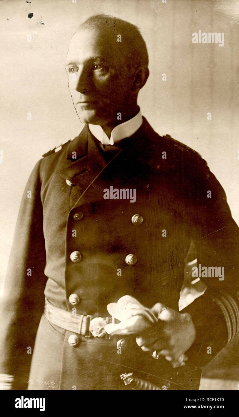 A portrait of Captain Karl von Müller (1873–1923), of the German ...