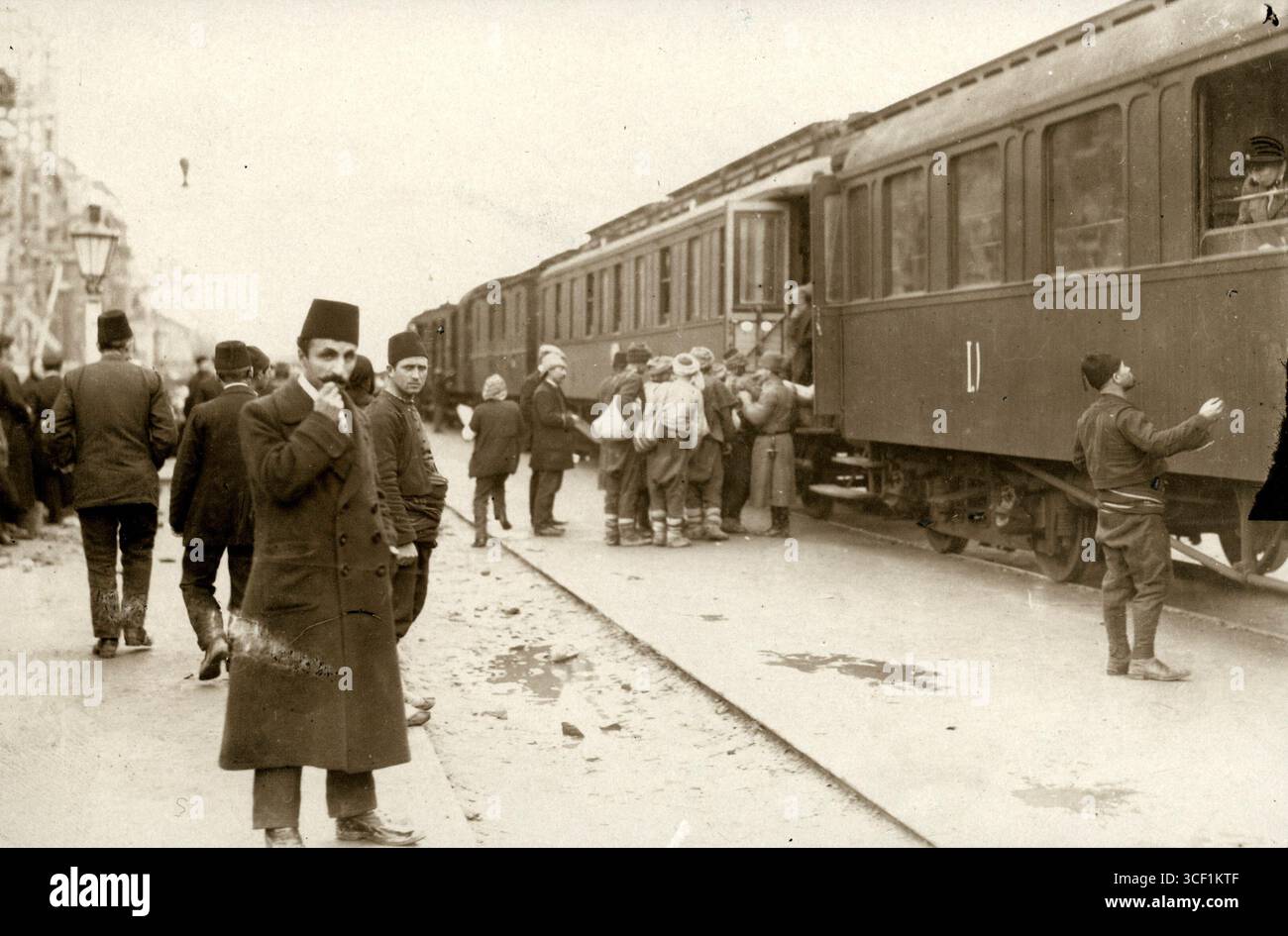 World War I, Balkan Front. Muslim volunteers are transported by extra ...