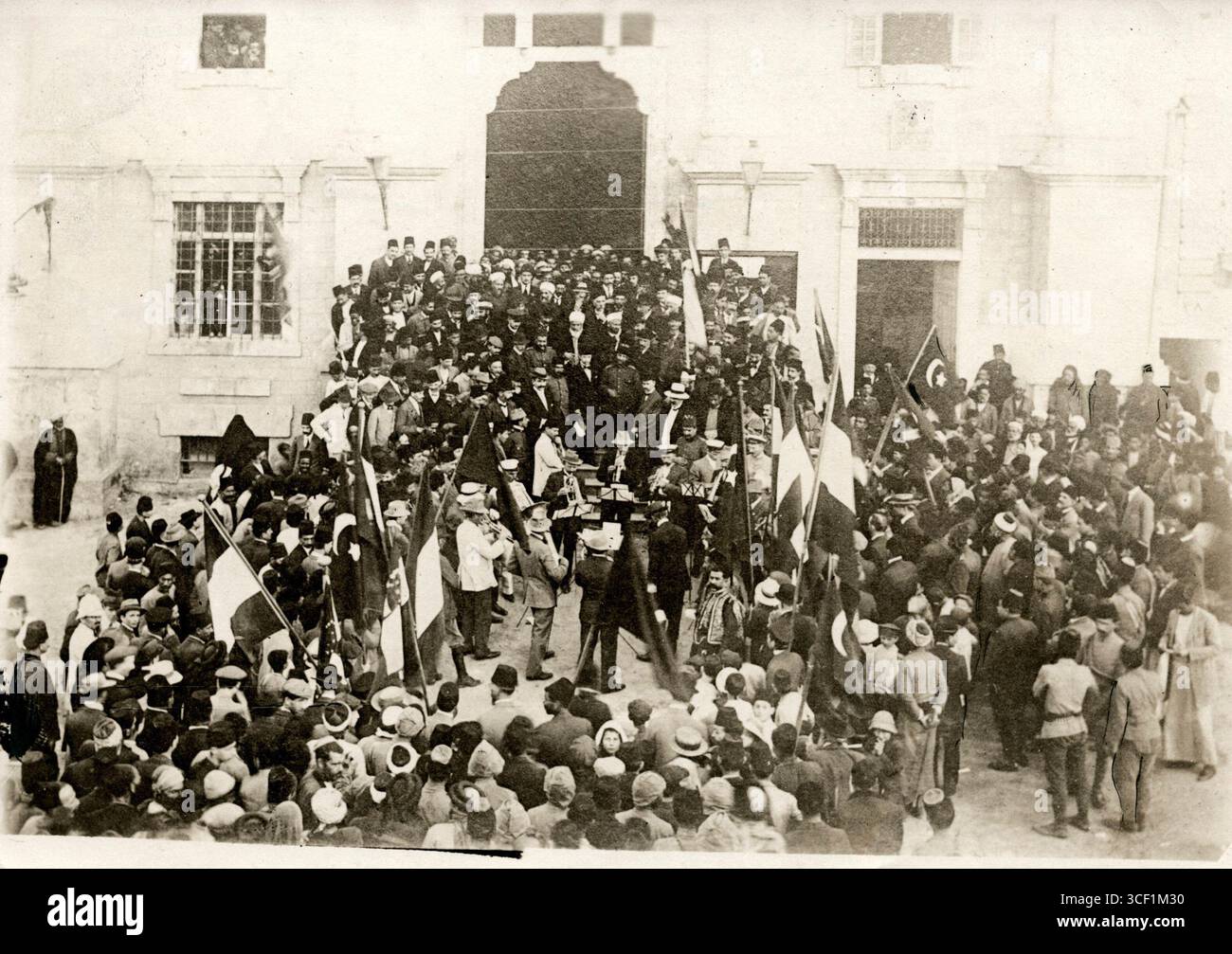 World War I, Balkan Front, 1915: Patriotic demonstration in Jaffa ...