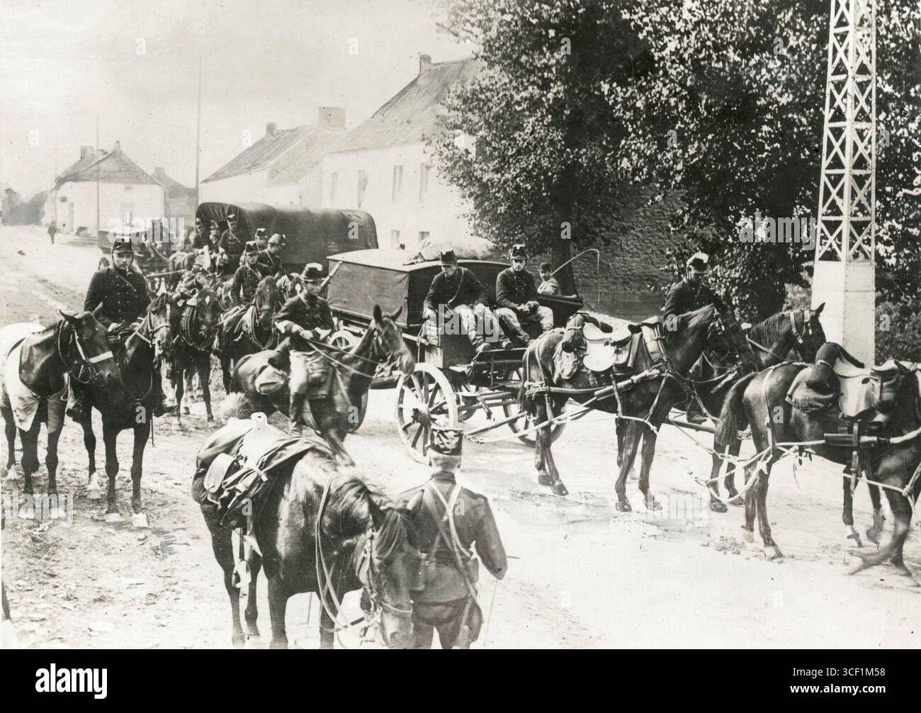 Supply wagons arrive with provisions for the Belgian defenders of the ...