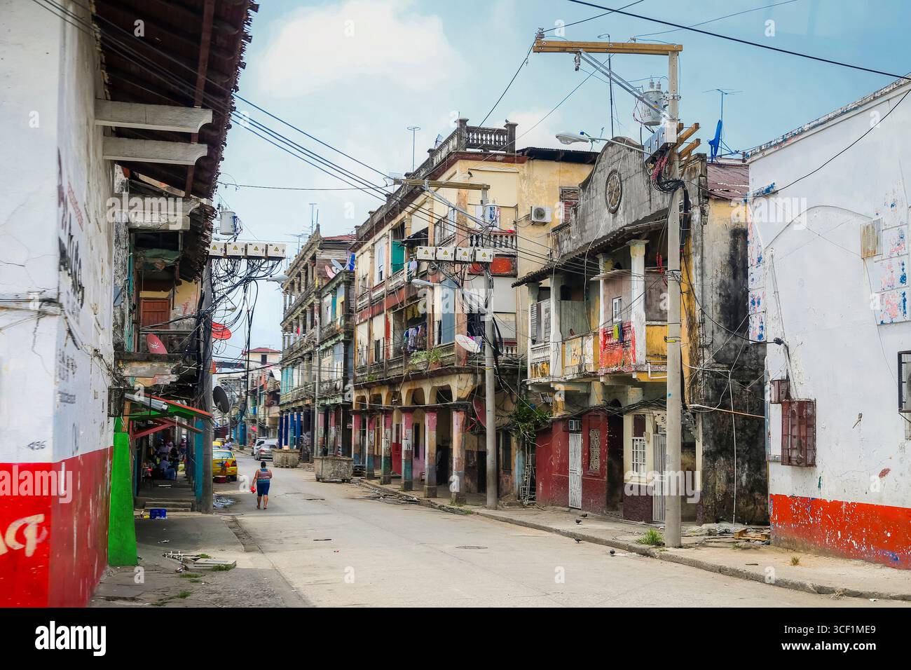 Street imagery from the poorer neighborhoods of Colón, Panama ...