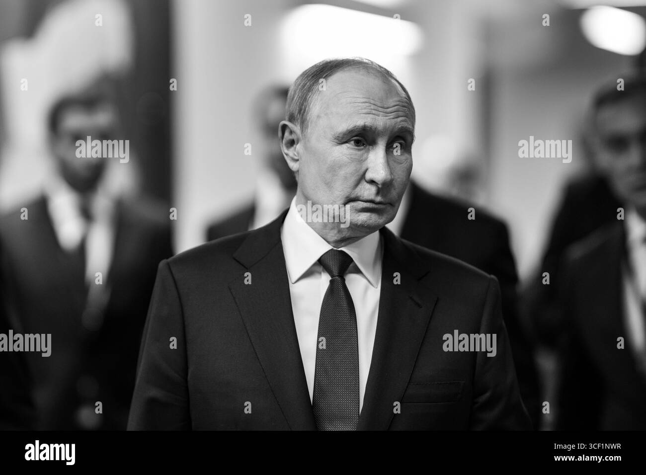 Russian president vladimir putin portrait Black and White Stock Photos ...