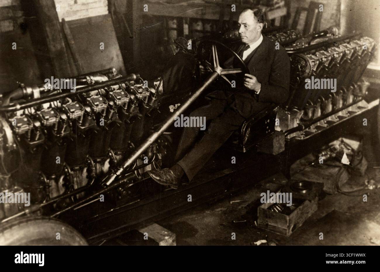 In 1927, an American vehicle was under construction with three Liberty ...