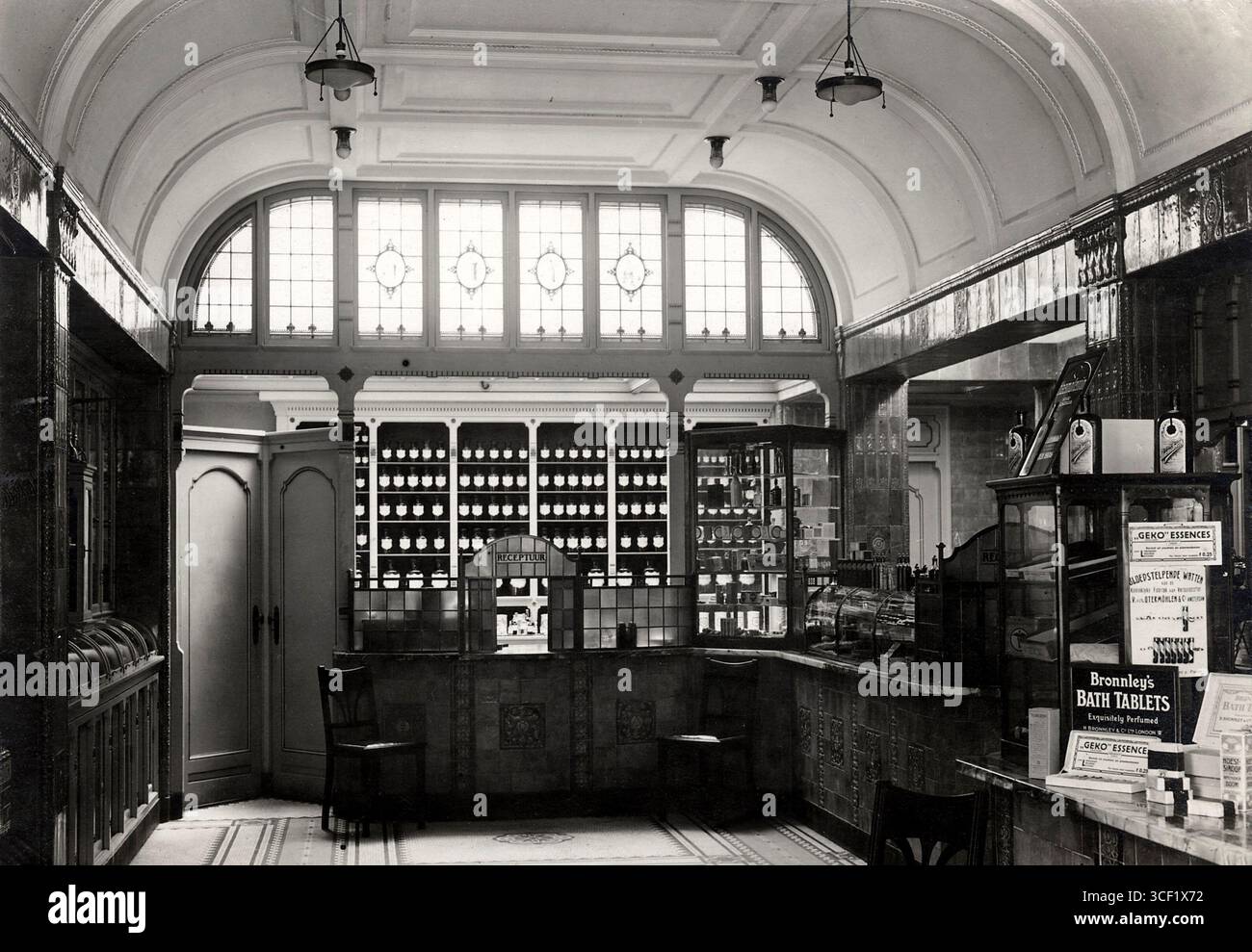 The interior of H. Nanning's pharmacy in The Hague, Netherlands, in ...