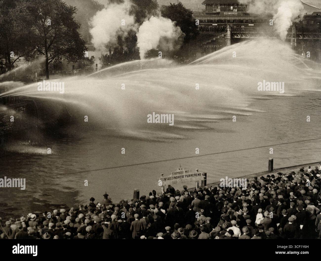 At the 50th anniversary of the Amsterdam Fire Department, firefighters ...