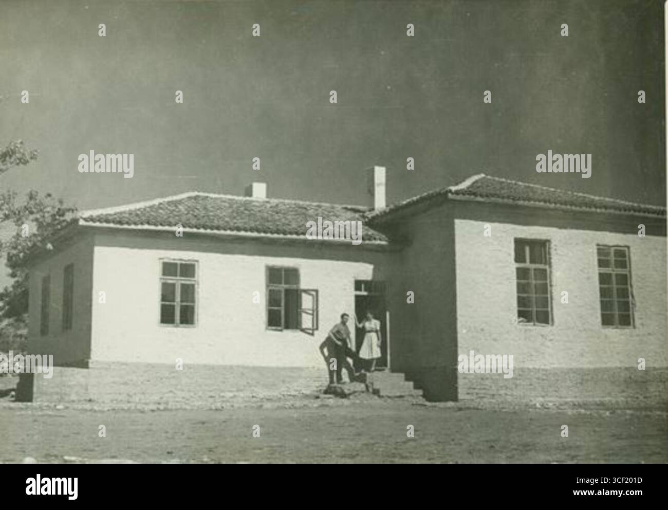 The Ezerets School, photographed around 1946, was an educational ...
