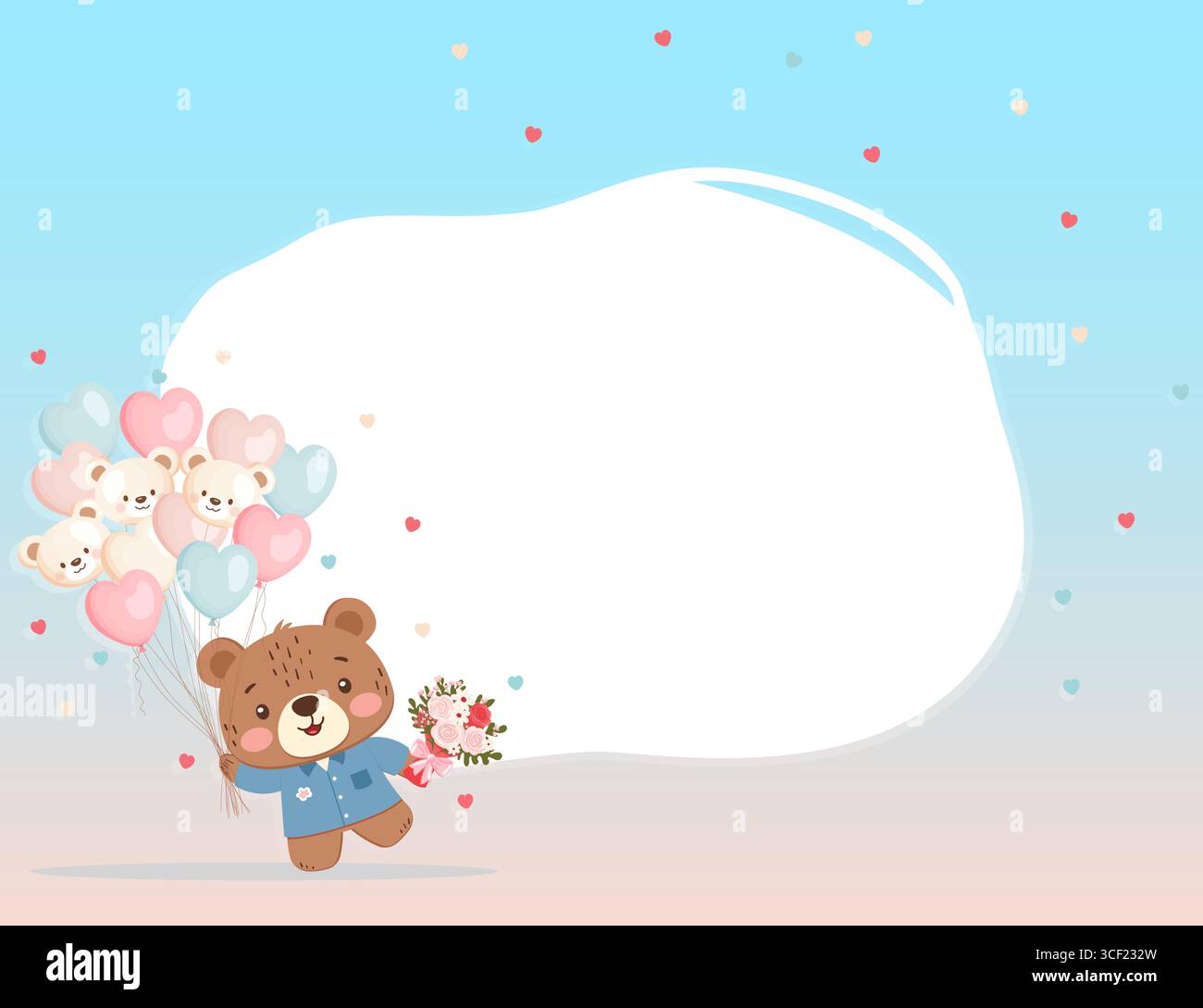 Children hearts balloons Stock Vector Images - Alamy