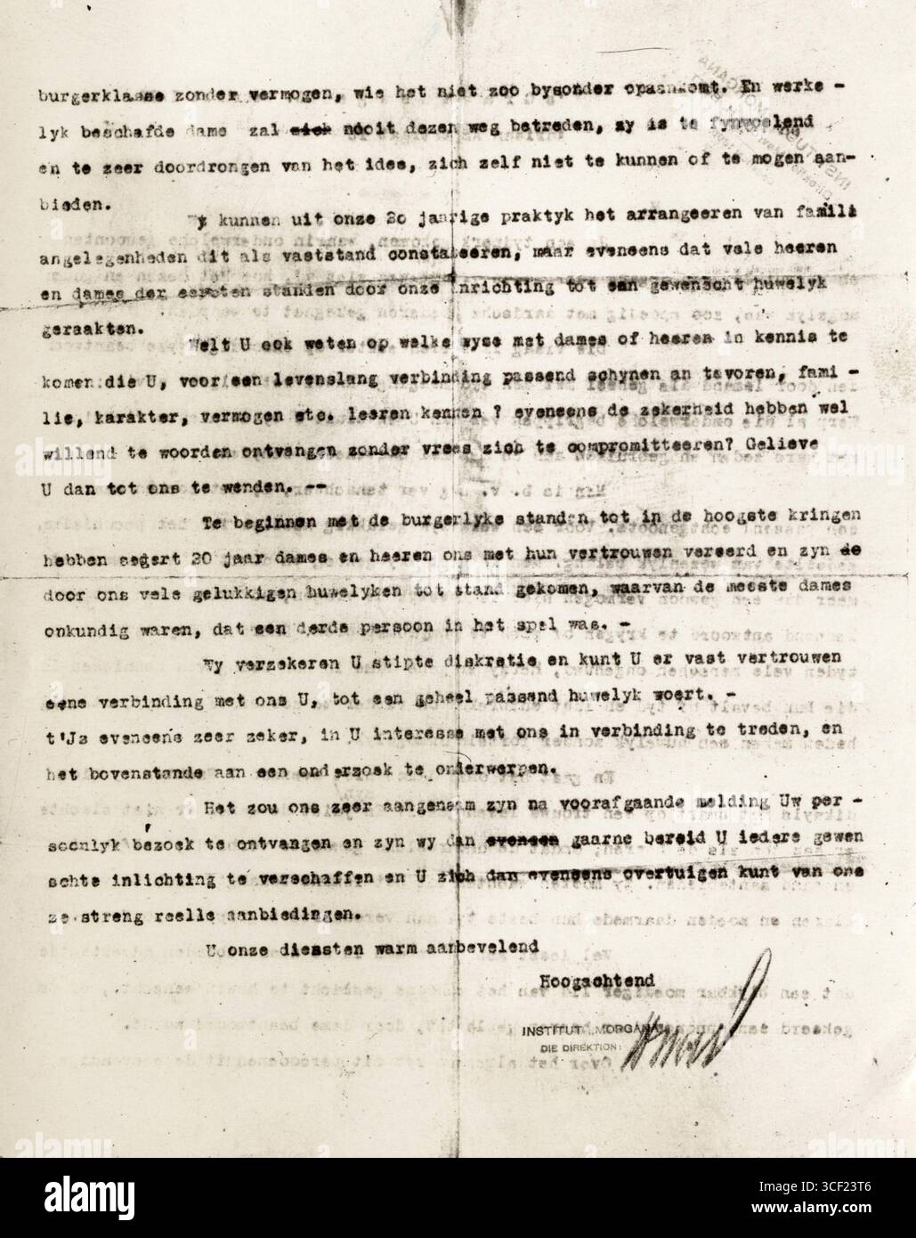 Second page of a recommendation letter from the 'Morgana' marriage ...