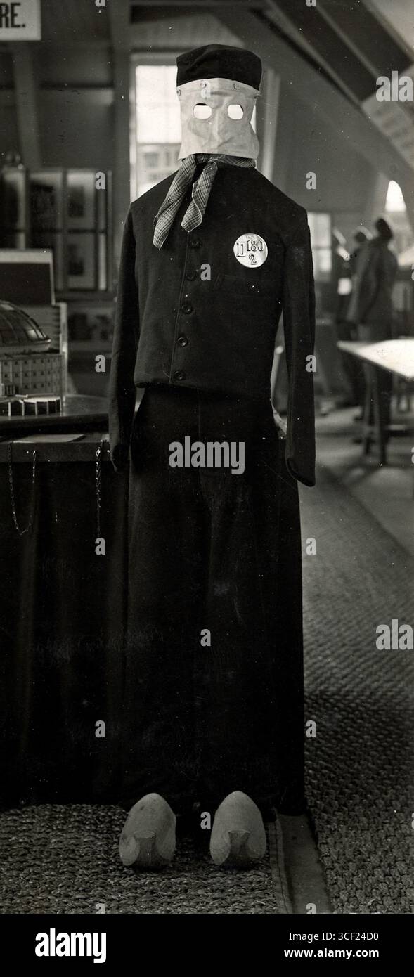 In 1914, men's prison uniforms were showcased during the opening of the ...