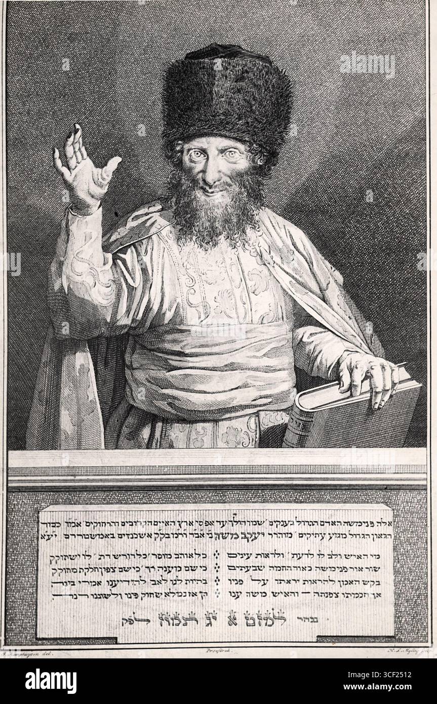 This is a photograph of a portrait of Rabbi Saul ben Arjeh Leib Polonus ...