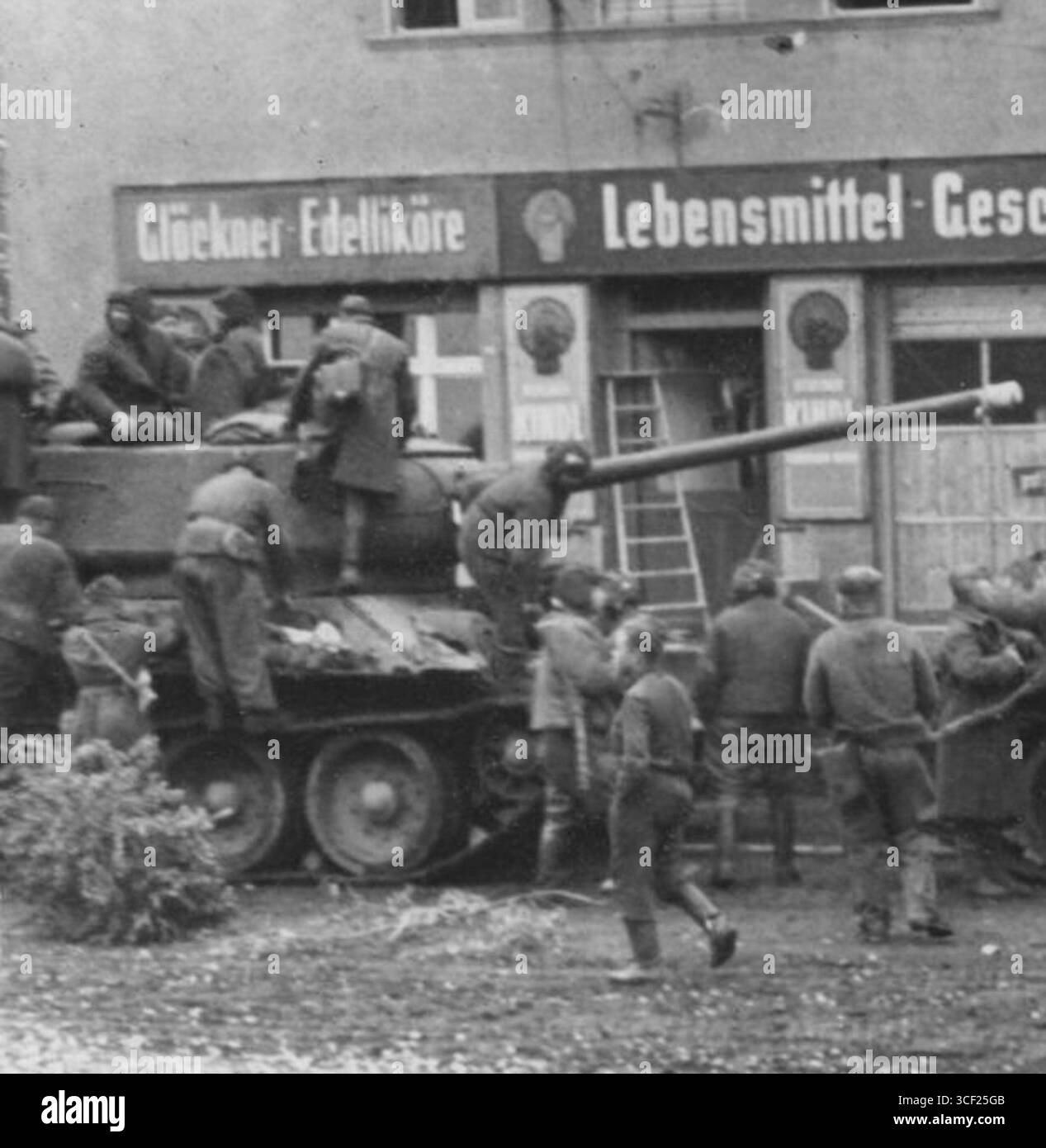 This Italian photo from April 1945 depicts T-34/85 tanks during the ...