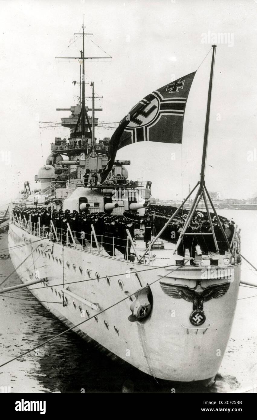 The German battleship 'Scharnhorst', part of the Gneisenau class, was ...