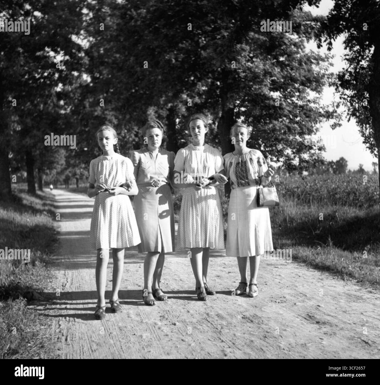 Aleksandra Bystro, an unidentified woman, Maria Bystro, and Maria ...