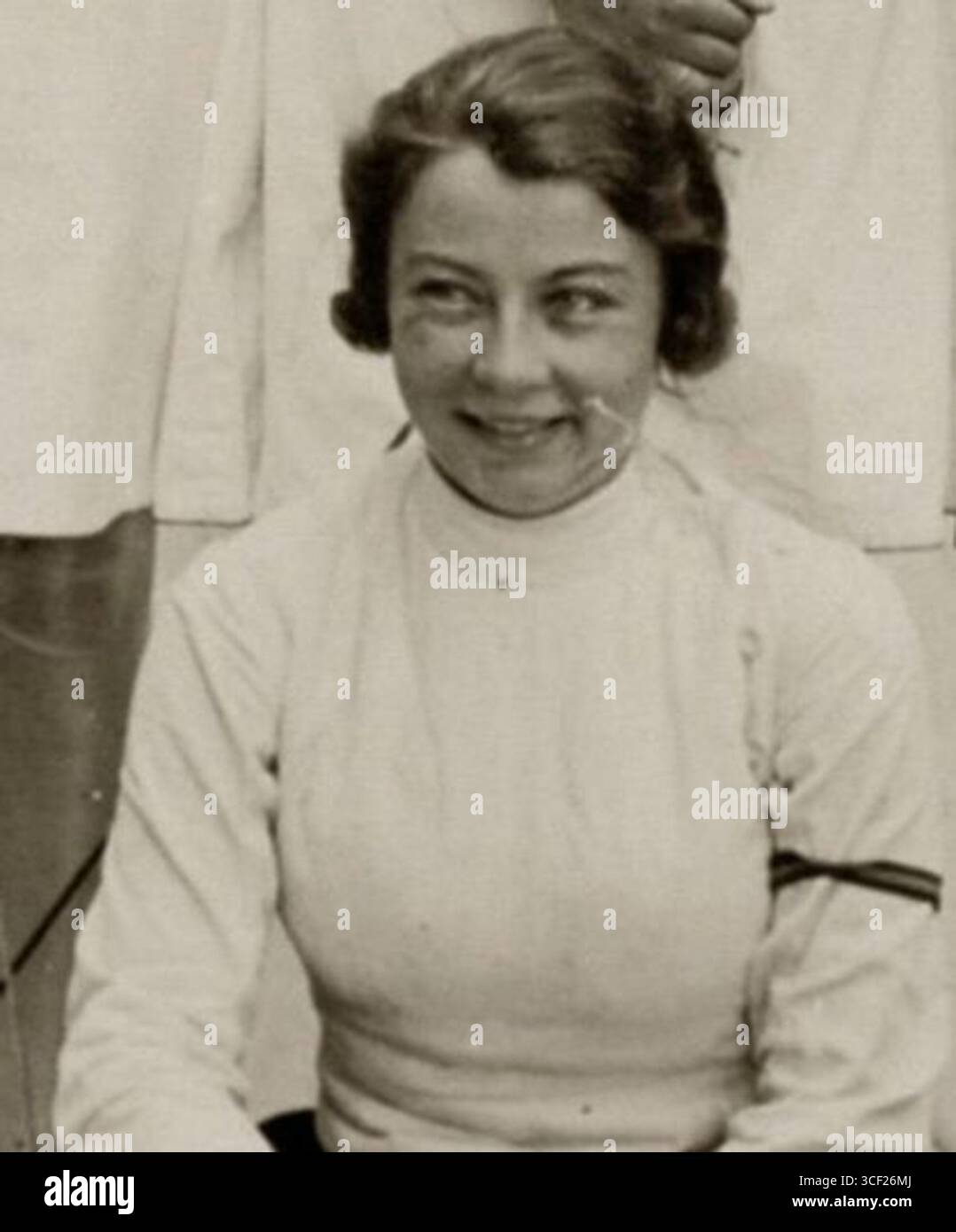 A photo from the 1928 Olympic Games in Amsterdam showing female fencers ...