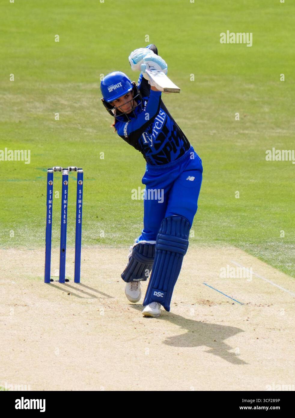 London Spirit's Charli Knott bats to be caught by Northern ...