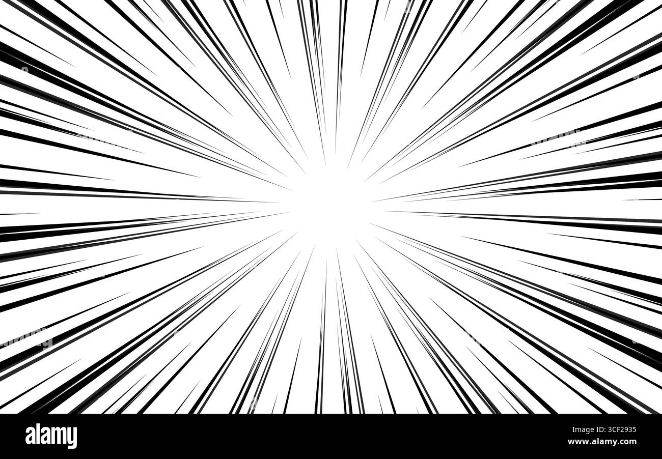 Retro radial speed lines Cut Out Stock Images & Pictures - Alamy