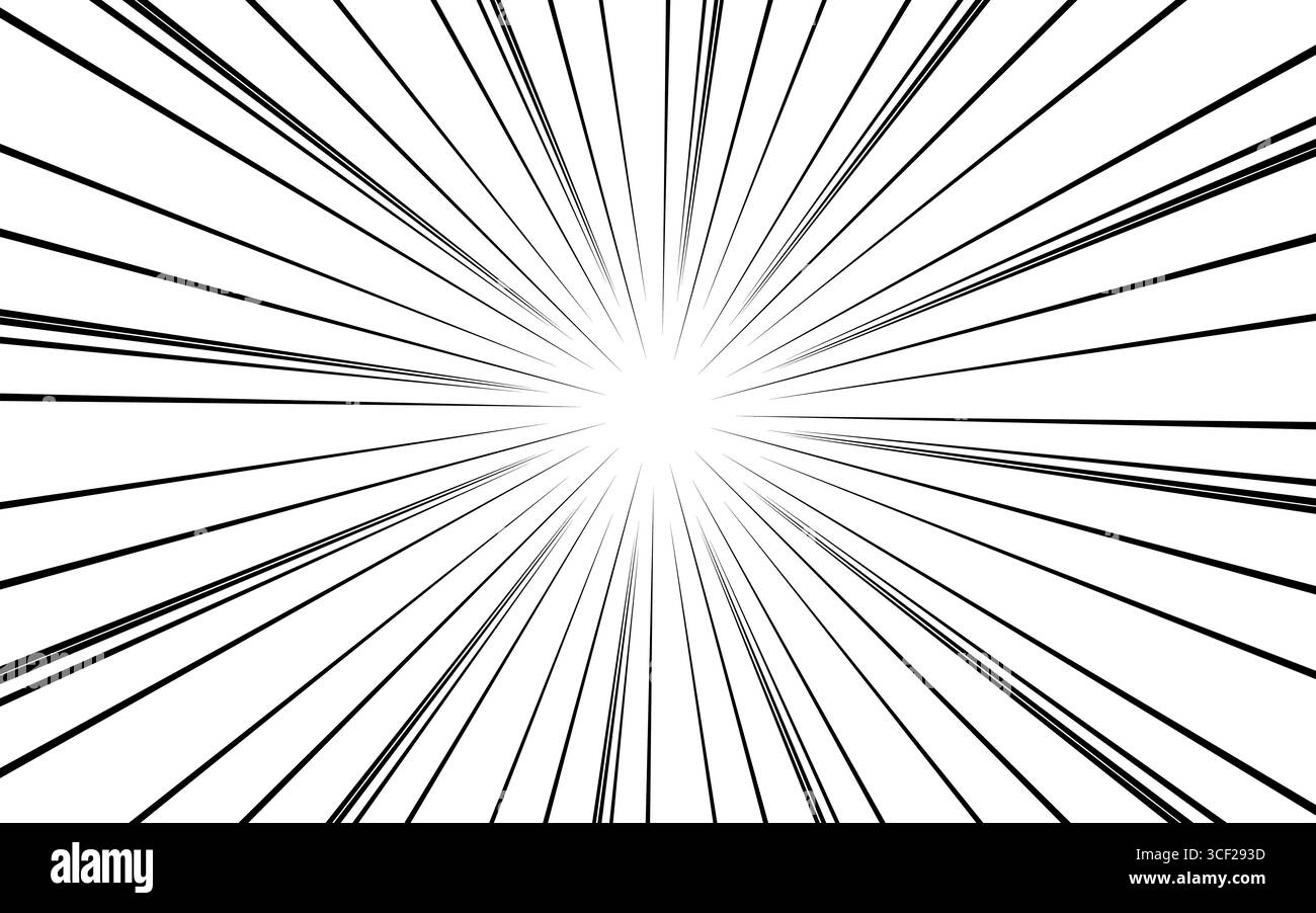 Retro radial speed lines Cut Out Stock Images & Pictures - Alamy