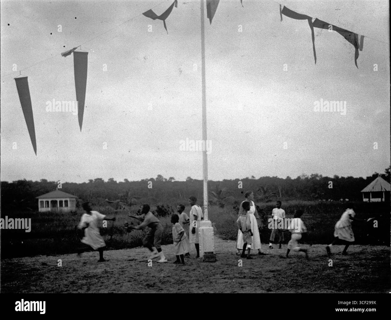 This photograph from April 30, 1927, shows children playing during the ...