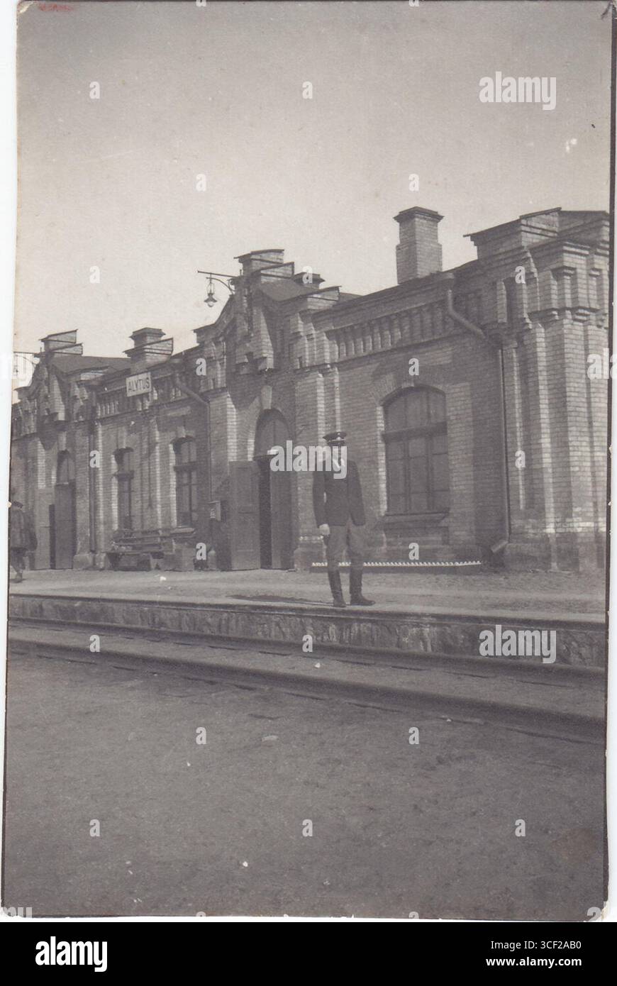 A photo of Alytus train station from around 1930. Alytus, located in ...