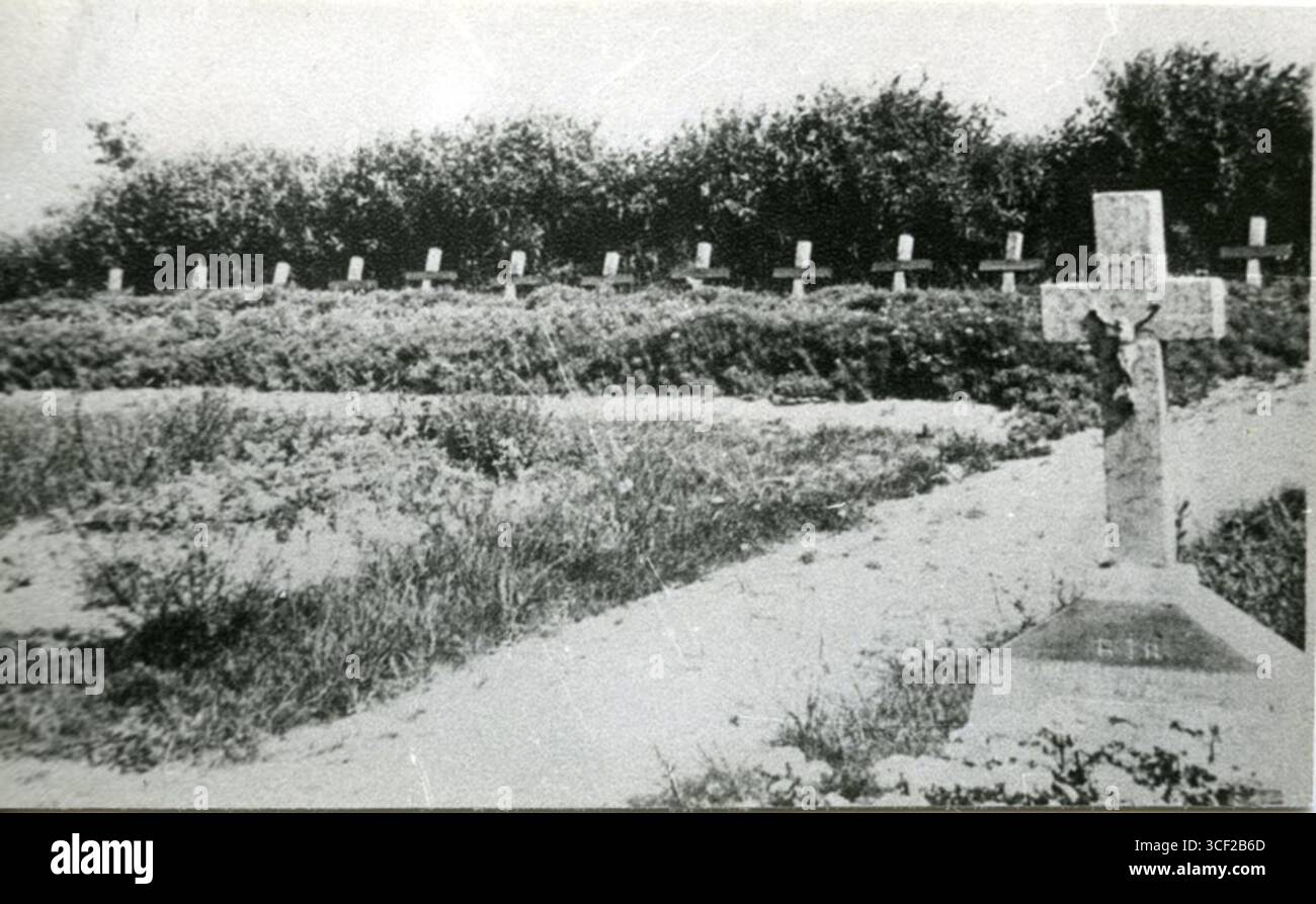 In 1958, graves of 13 men killed by the Soviet NKVD in June 1941 in ...