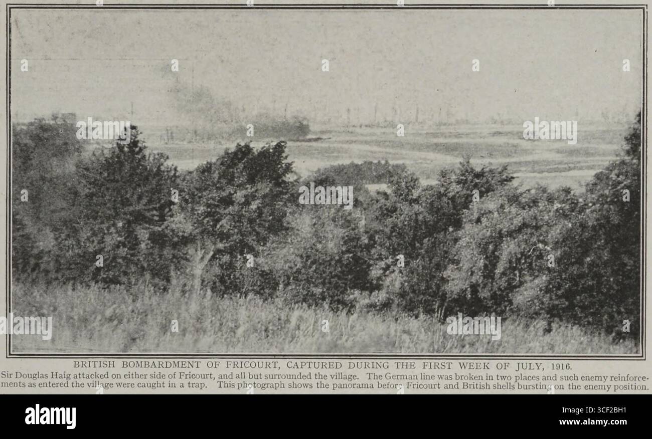 The British bombardment of Fricourt during the first week of July 1916 ...