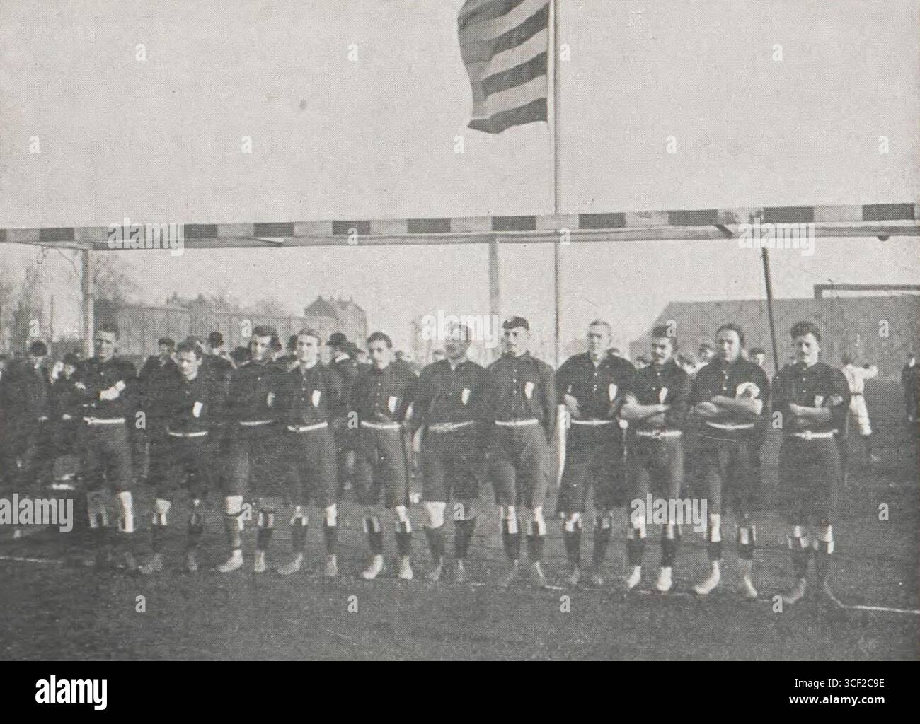 The 1906 photograph showcases the Haagsche Voetbal Vereeniging, the ...