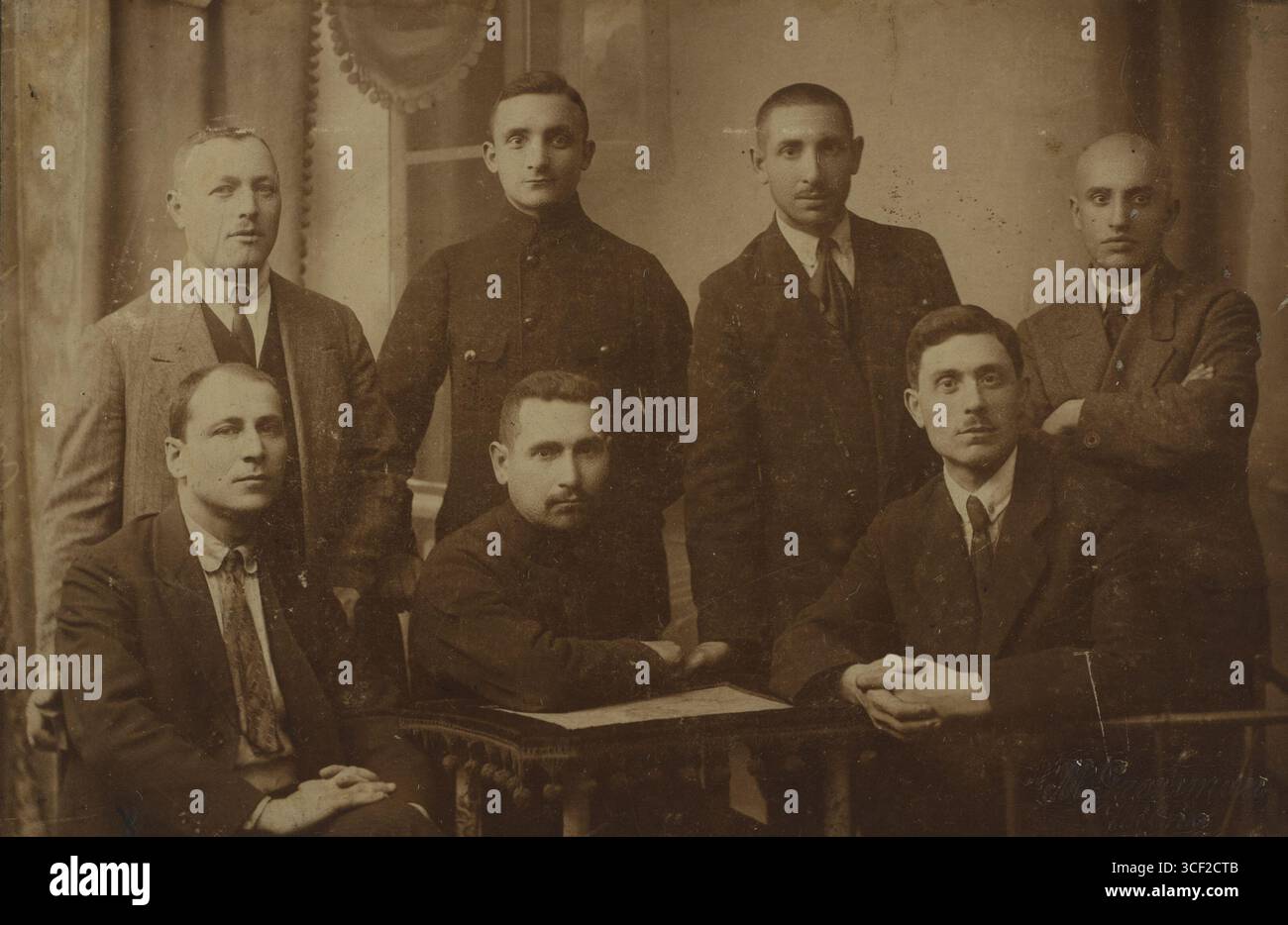 This image shows the Executive Committee of the Building Trade Union in ...