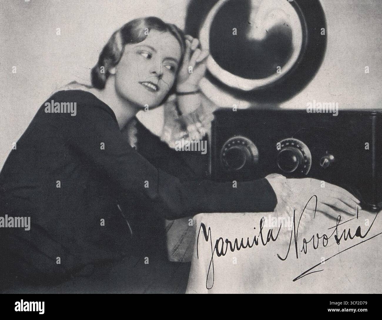 A 1929 promotional photograph of Jarmila Novotná, a Czech opera singer ...