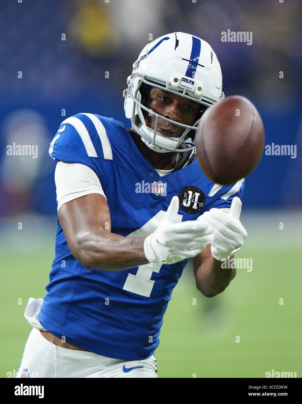 Indianapolis Colts wide receiver Blayne Taylor makes a catch before a ...
