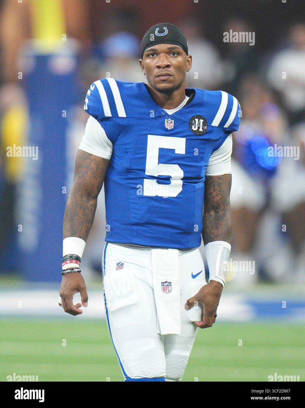 Indianapolis Colts quarterback Anthony Richardson Sr watches before a ...