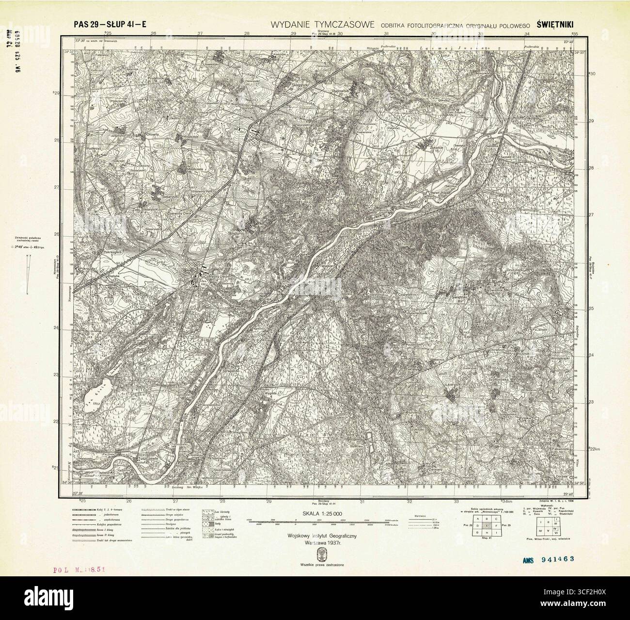 This 1937 map from the Polish Institute of Military Geography (WIG ...