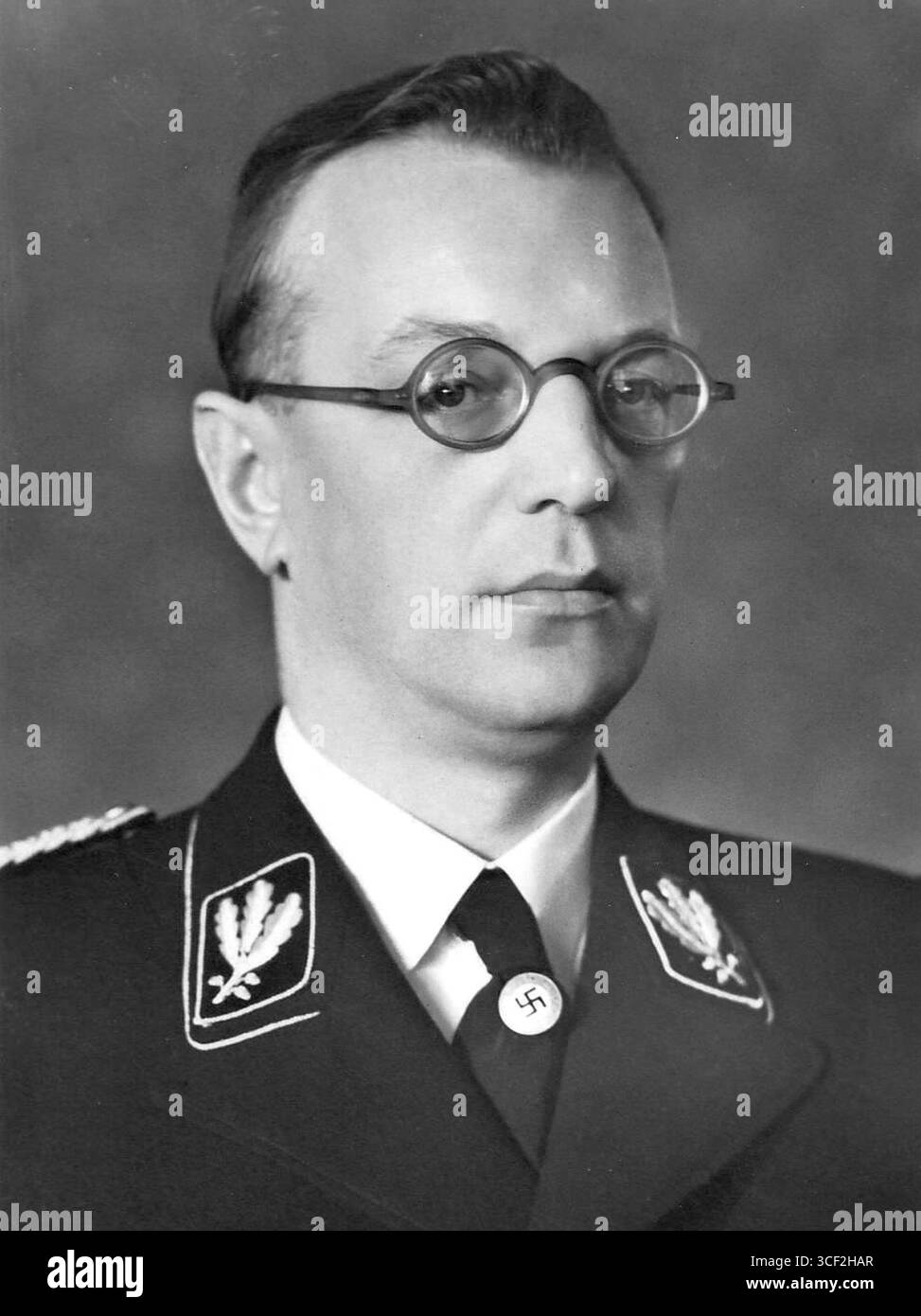 A cropped portrait of Dr. Arthur Seyss-Inquart, an Austrian politician ...