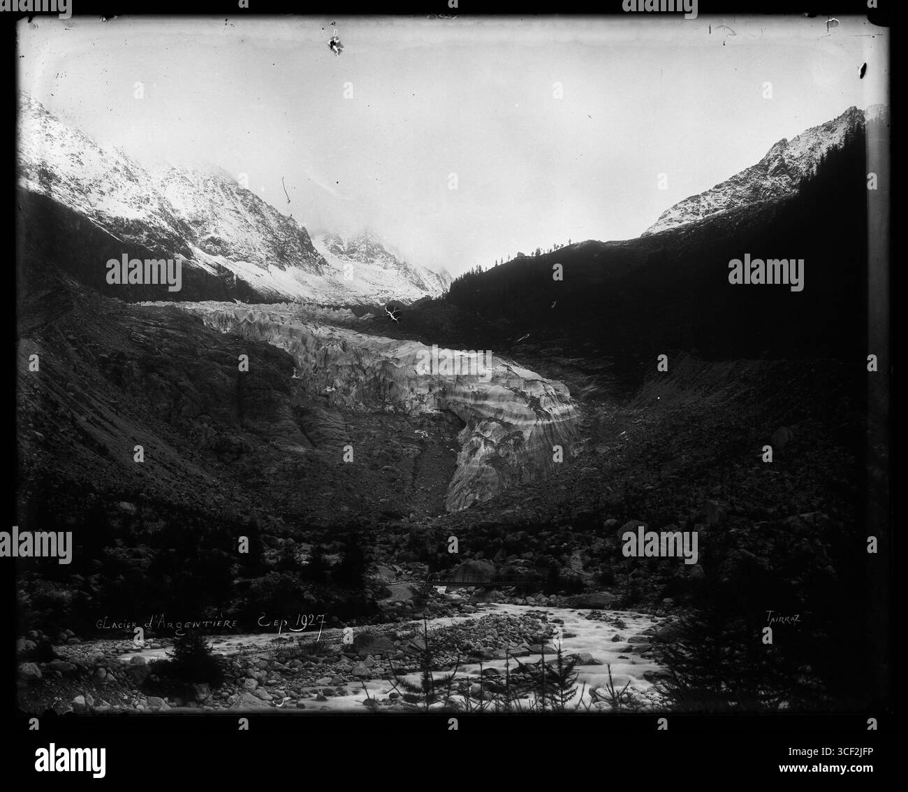 Savoie glacier environment record Black and White Stock Photos & Images ...