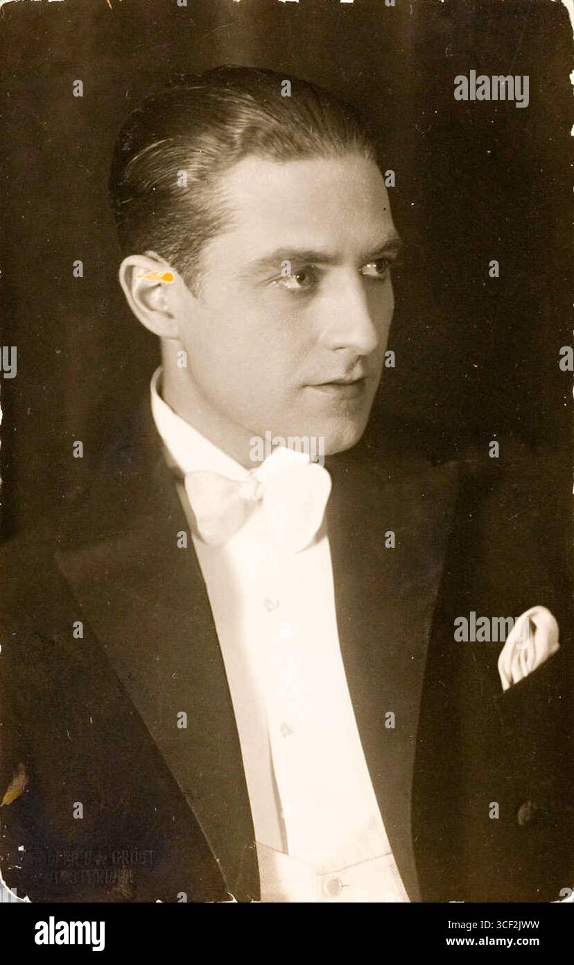 Dutch actor Adolphe Hamburger (1898-1945) is featured in a photograph ...