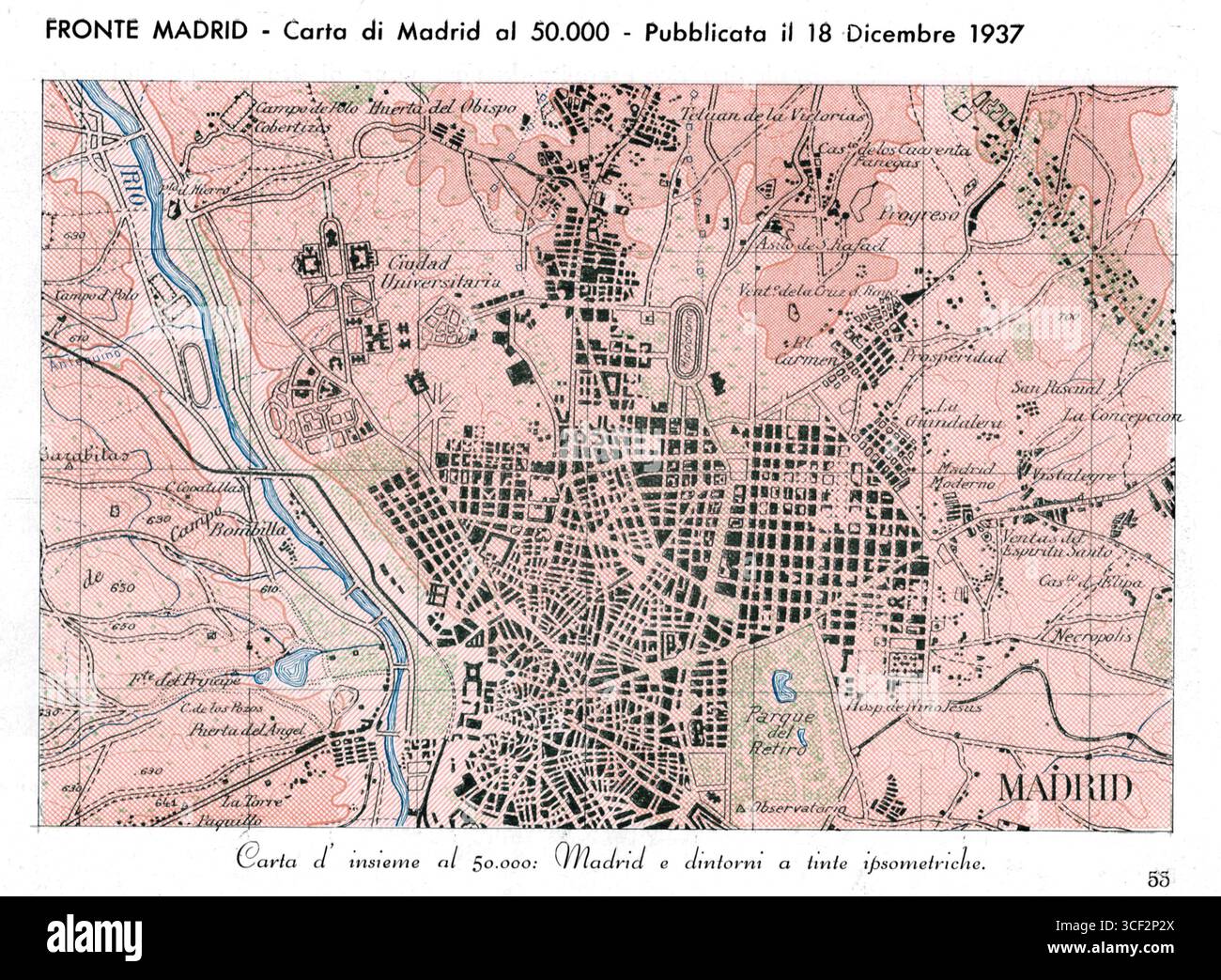 Map from December 18, 1937, showing a 1:50,000 scale map of northern ...