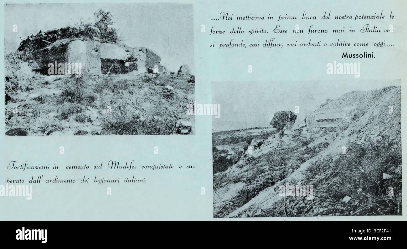 Republican bunkers in Batea, Tarragona, after the break in the Aragón ...