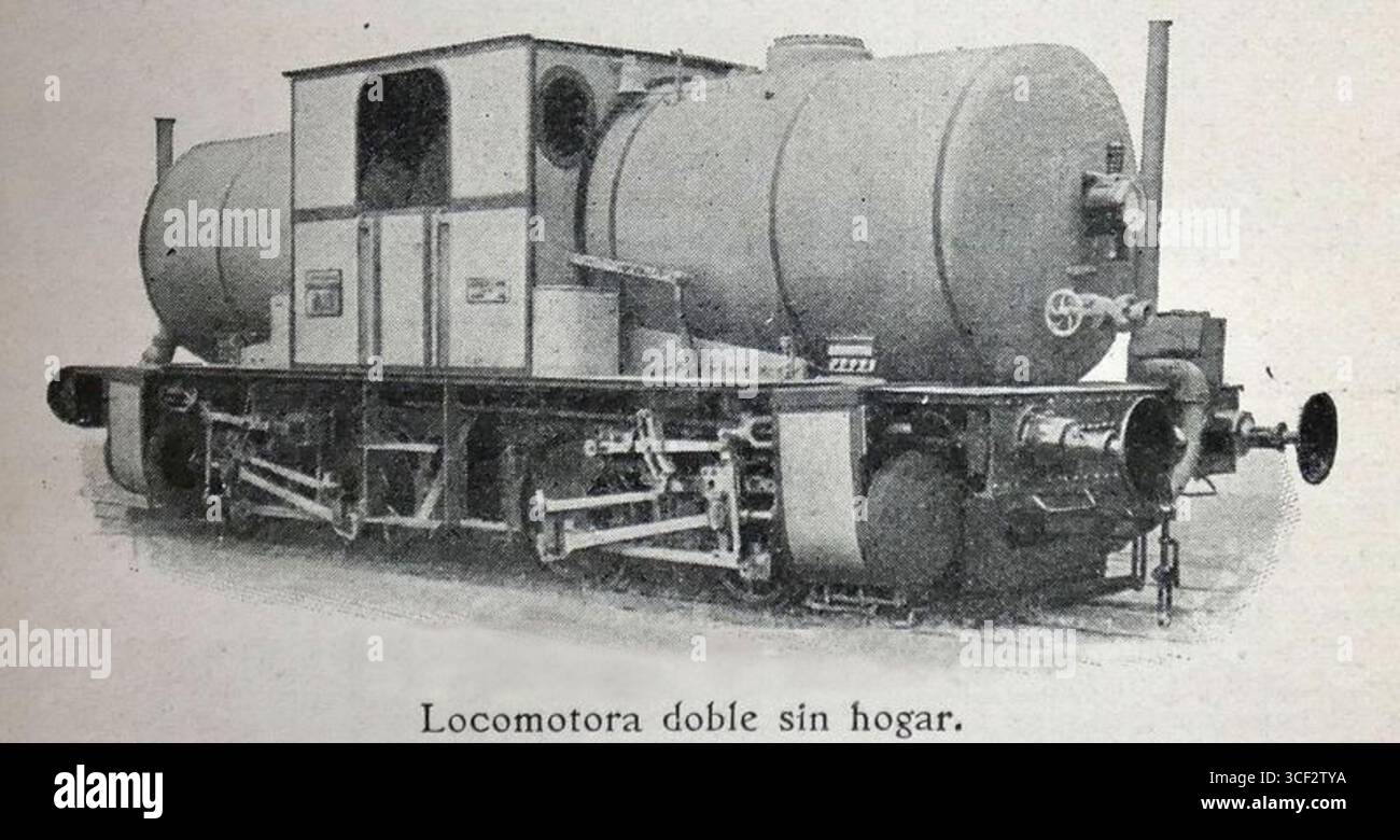 This image features a fireless double locomotive from Henschel & Sohn ...