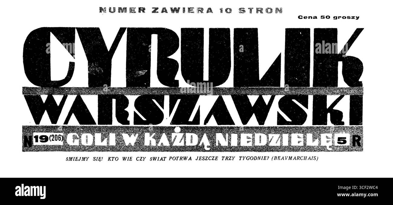 Scan from the Polish magazine Cyrulik Warszawski, issue from 1930, year ...