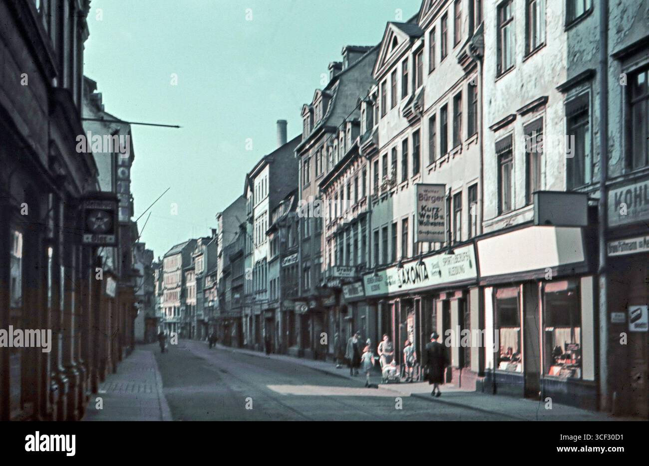 The Gerberstraße in Leipzig is captured in this photograph from 1940 ...