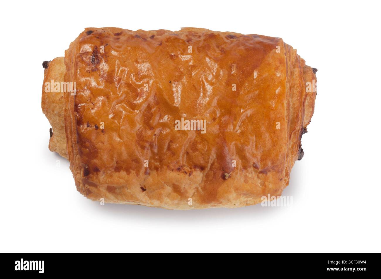 Studio shot of pain au chocolat cut out against a white background ...