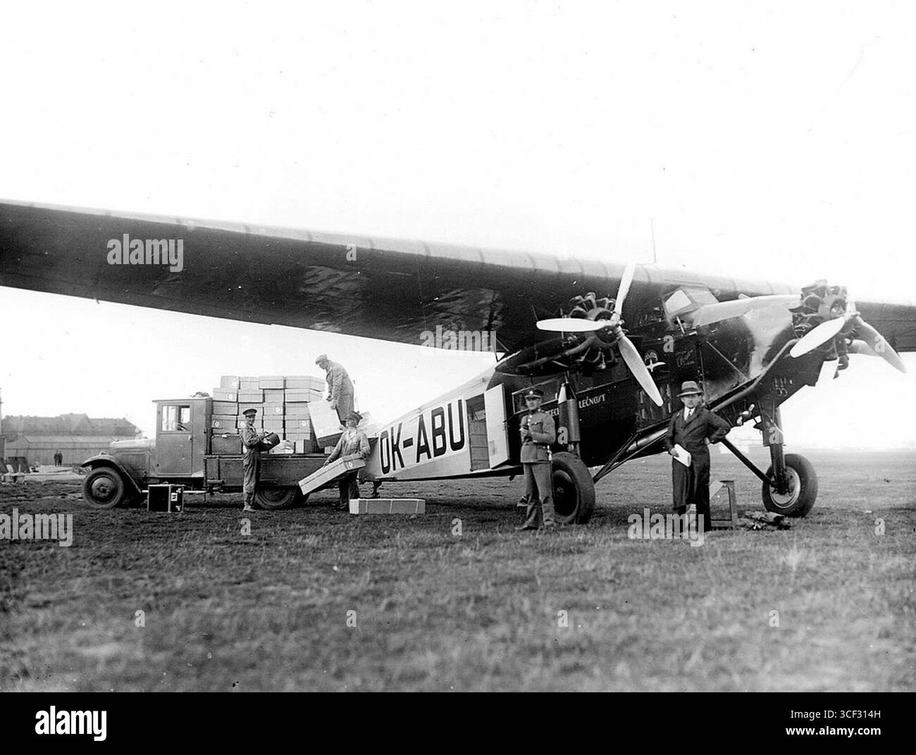 This photograph from June 1933 features the Avia Fokker F.VIIb 3m ...