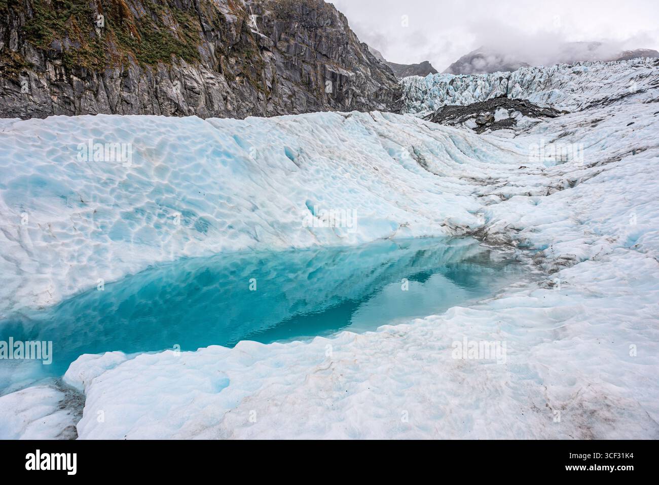Glacier pool, Fox Glacier, South Island, New Zealand Stock Photo - Alamy