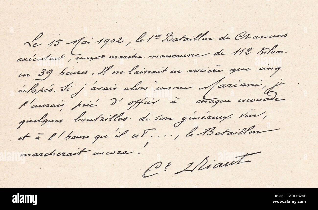 A signed dedication by Émile Driant in the *Album Mariani*, a 1900s ...
