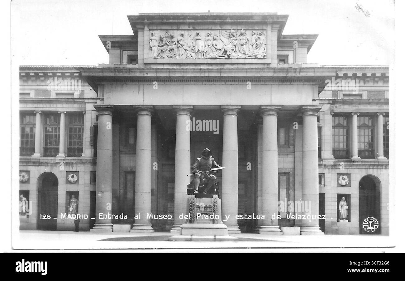Exterior prado museum in Black and White Stock Photos & Images - Alamy