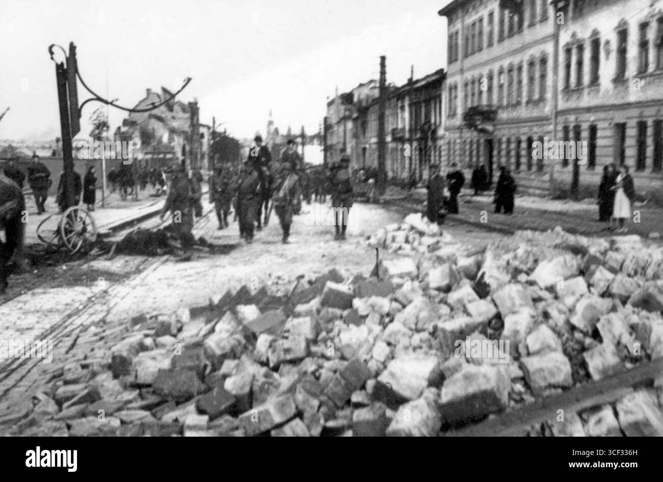 This image from September 23, 1939, shows the last barricade on ...