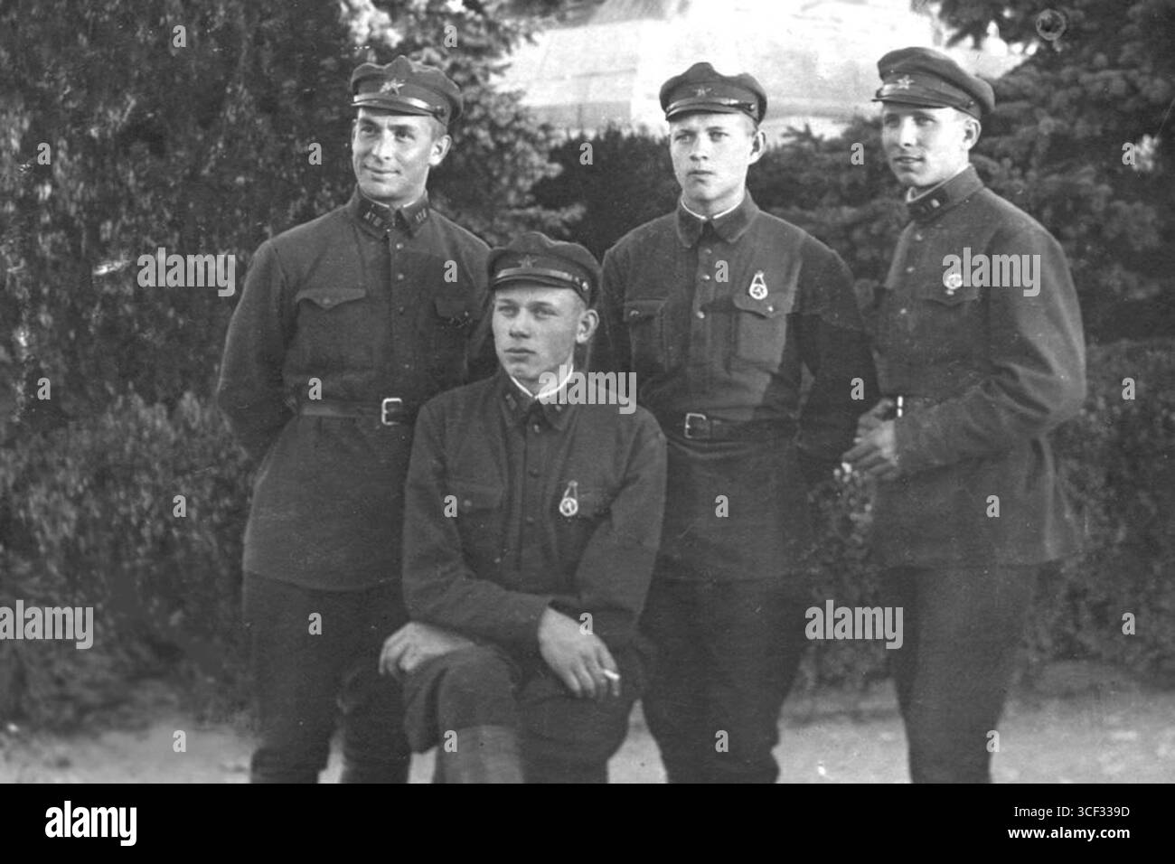 This photograph shows cadets of the Artillery School in the USSR, taken ...